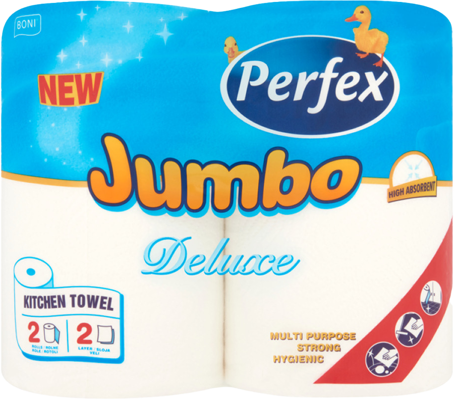Perfex Jumbo Deluxe 2 rétegű háztartási papírtörlő 2 tekercs - 1.399 Ft ...